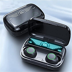 Wireless Earbuds,Bluetooth 5.2 Powerful Bass True Wireless Earphones,IPX6 Waterproof Touch Control HiFi Stereo Sound In Ear CVC8.0 Tech Noise Reduction Headphones with Mic,One-Step Pairing,LED Display