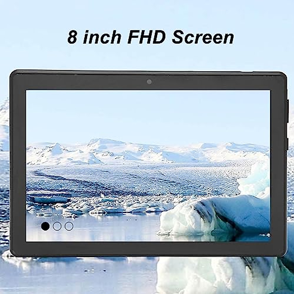 Pssopp Office Tablet, 3 Card Slots 6GB RAM 128GB ROM US Plug 100‑240V HD Tablet for Travel (Black)