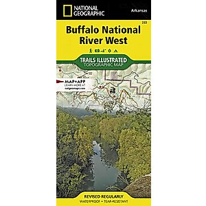 Buffalo National River West Map (National Geographic Trails Illustrated Map, 232)