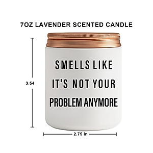 Retirement Gifts for Women Men, Farewell Gifts for Coworkers，Leaving Job Divorce Breakup Going Away Gifts, Lavender Scented Candle