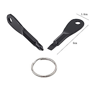 Mvude Portable Keychain Screwdriver Set Outdoor Multitool Pocket Tool Keychain Creative for Men,Black