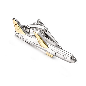 Yoursfs Airplane Tie Clips For Men Pilot Jet Army Aviation Wedding Bar Clasp Ties Pin