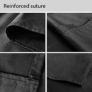 ROTANET Server Aprons Black Half Bistro Apron with 3 Pockets 22 Inch Waiter Waitress Long waist Apron for Men Women Waterpoof