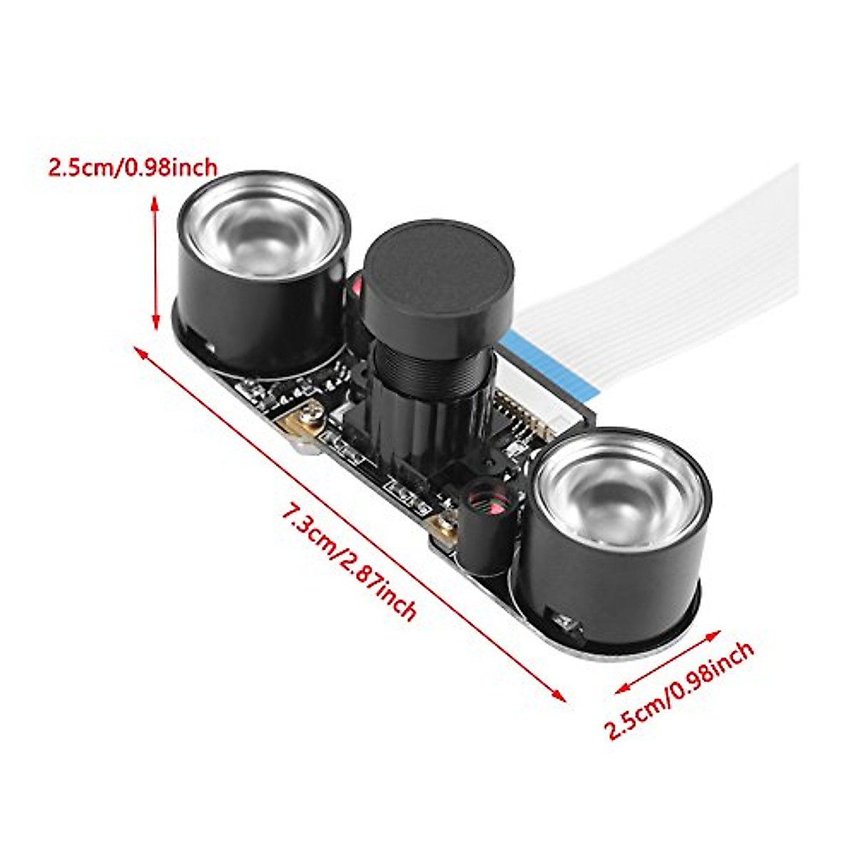 FECAMOS High Definition Camera Module, Camera Module for Raspberry Pi Camera Module LED Fill Lights for Dark Environment