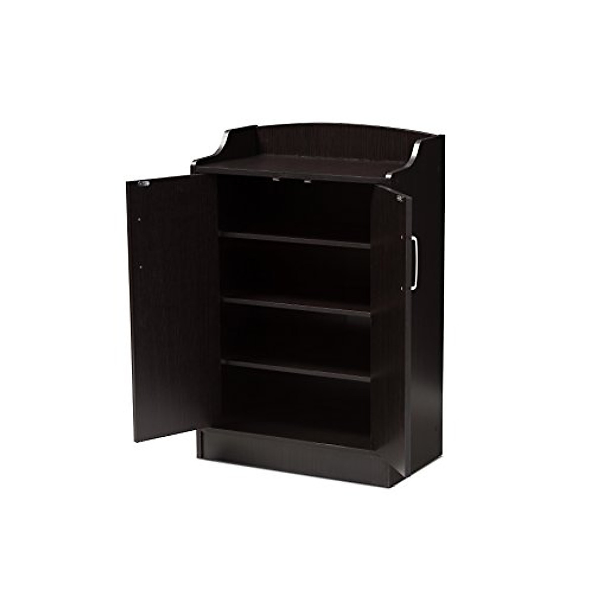 Baxton Studio Garrick Shoe Cabinet, Wenge Dark Brown