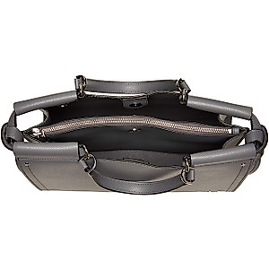 Calvin Klein Callie Crosshatch Leather Knotted Satchel, buff