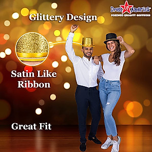 Dress Up America Top Hats for Adults - Shiny Tuxedo Hat for Men and Women - Costume Magician Hat (Black)