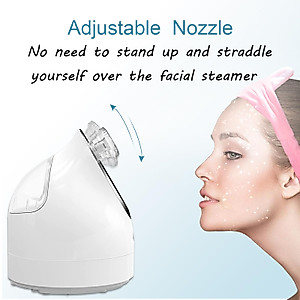 Kingsmile Facial Steamer, 2 in 1 Face Steamer for Facial,Compact Nano Steamer with Aromatherapy,Face Humidifier - Adjustable Nozzle, Warm Powerful Steam for Home SPA,Cleanses and Moisturizes,Sinuses