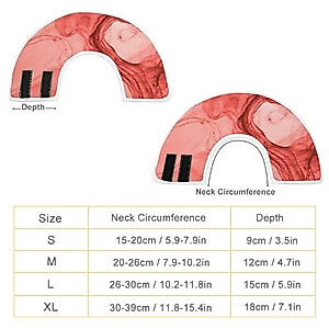 Red Bright Splash Comfortable Dog Cone Cat Collar Adjustable Prevent from Licking Wounds XL