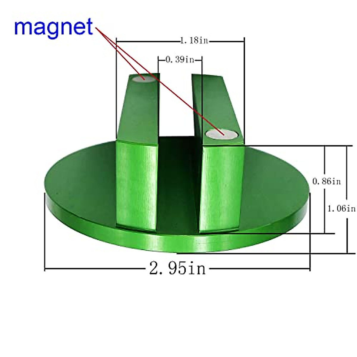 XJDAMZ Jack Pad Slotted - Universal Magnetic, Frame Rail Protector Protector Puck/Pad-Green 1Pcs 75mm-green