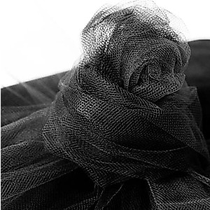 Aberything Fabric Tulle 54" x 40 Yards DIY Craft Tulle Wedding Decoration(40 Yards, Black)