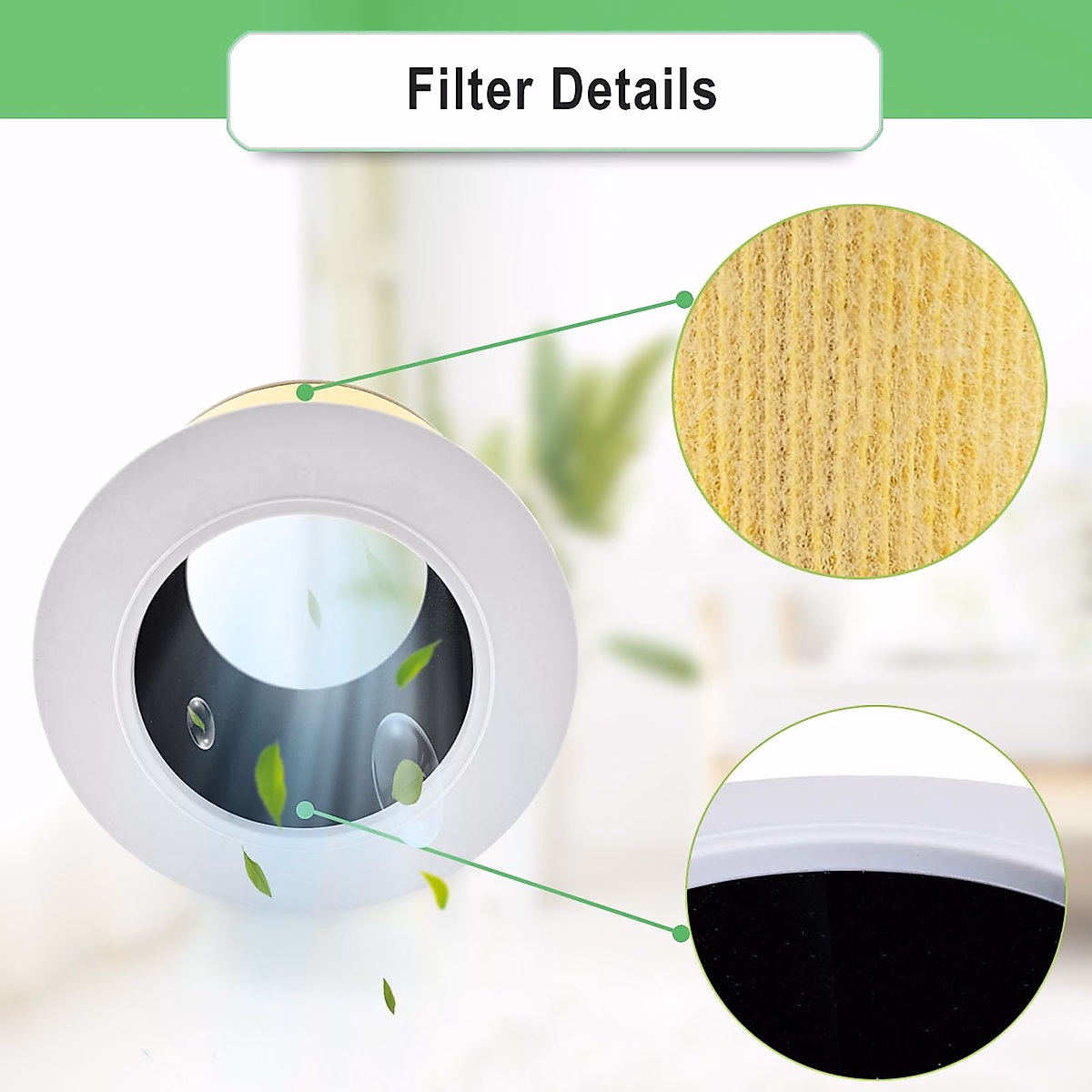 Smudtad 3 Pack Core Mini-RF Replacement Filters Compatible with LEVOIT Core Mini Air Purifier, True HEPA 3-in-1 Premium High Efficiency Filter, LEVOIT Core Mini-RF (Yellow)