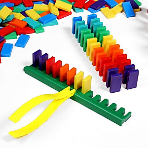 Bulk Dominoes Mini Domino Kit | Dominoes Set, STEM STEAM Small Toys, Family Games for Kids, Kids Toys and Games, Building, Toppling, Chain Reaction Sets (Starter)