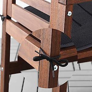 Big Hippo Kids Chair Pads with Ties Sandwich Mesh Fabric Chair Cushion Nonslip Square Seat Cushion Memory Foam Cushion for Kids Chair/School Chair/Wood Chairs,12"x12"(Black, 2 Pack)