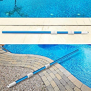 BLIKA 16.5FT Blue Aluminum Telescopic Swimming Pool Pole, 1.30mm Thickness, Pool Pole Telescopic, Pool Poles for Cleaning