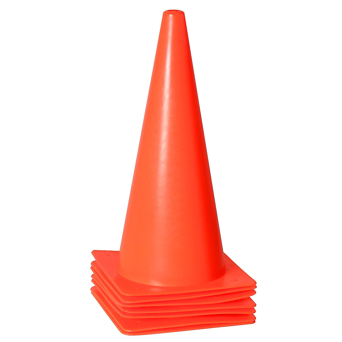12 Inch Traffic Training Sports Cones, [10 Pack] Orange Safety Cones, Soccer Basketball Cones for Drills, Plastic Marker Cones for Indoor/Outdoor Activity & Festive Events
