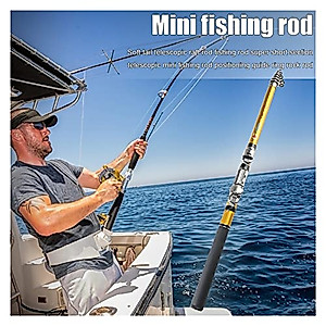 XINNUO Portable Sea Fishing Rod Pole Carbon Fiber Rock Fishing Pole 1.5/1.8/2.1/2.4/2.7/3m Telescopic Travel Fishing Rod Mini Fish Tackle Accessories Tools (Size : 3.0m)