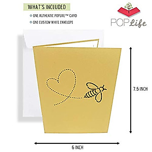 PopLife Beehive and Honeypot Pop Up Card for your HONEY! - Mothers Day Pop Up, Anniversary Card, Happy Birthday, Just Because, Gift for Her - Husband for Wife, for Daughter, for Son, for Grandkids