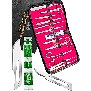Dissecting German Kit Of 12 Pcs Scissors Forceps Probe Blades Needle Etc Cynamed
