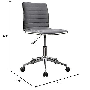 Coaster Furniture Adjustable Height Office Chair Grey and Chrome 800727