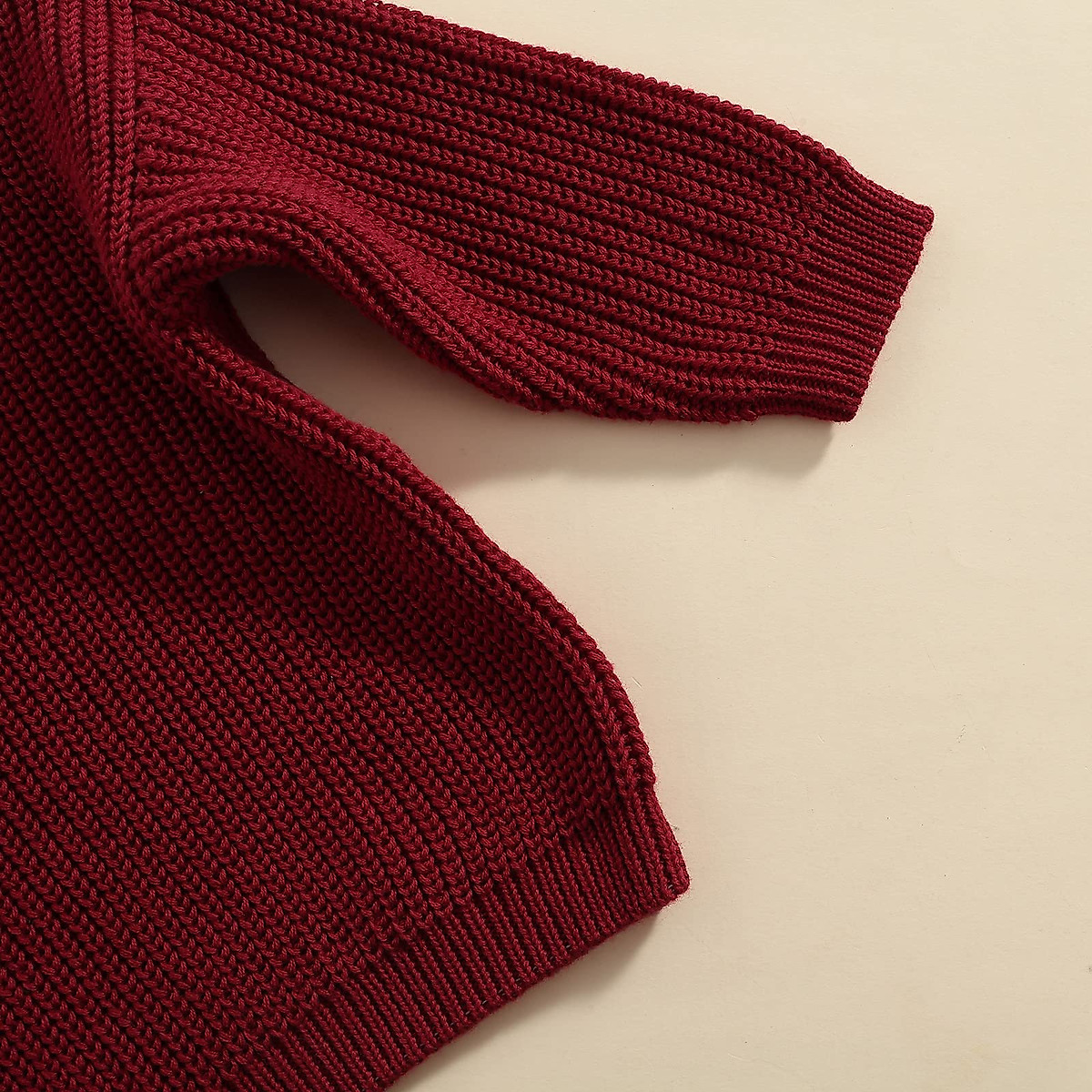 Toddler Infant Baby Girl Boy Knit Sweater Solid Color Oversized Crewneck Warm Pullover Sweatshrit Fall Winter Tops