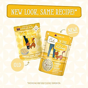 Weruva Cats in The Kitchen, Pumpkin Lickin' Chicken with Chicken Breast in Pumpkin Soup Cat Food, 3oz Pouch (Pack of 12)