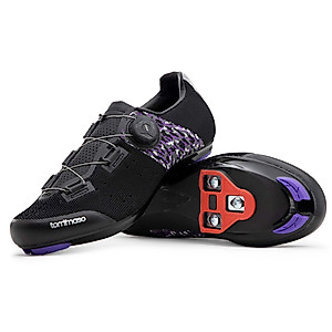 Women's Pista Elite Indoor Cycling Shoe: Comfortable and Lightweight Shoes for Peloton, Indoor Cycling - Pre-Installed Look Delta Cleats for Peloton Shoes, Soul Cycle Bike & Road Bike - Purple 41