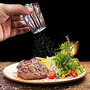 Set 2 Mini Crystal Salt & Pepper Shakers Set,Modern Art Glass Kitchenware Ornaments,Essential Dining Table Refillable Tool Creative Housewarming Gift