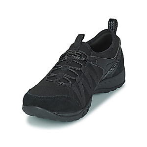 Skechers Women's Relaxed Fit, Breathe-Easy Rugged Sneaker, Black, 9 M US