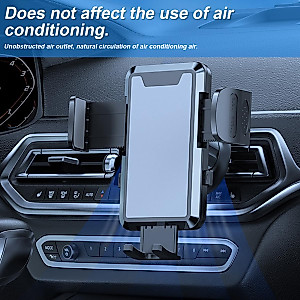 BESULEN Phone Mount for Car, Air Vent Cell Phone Holder Hands Free Cradle, Universal Stable Easy Clamp Phone Holder Mount, Compatible with iPhone 14 13 12 Pro Max and More Smartphones (Black)