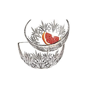 Godinger Bowl Set - Crystal Mini Prep Bowls, Dip, Dessert, Bar Snack Dish Bowls - 5oz, Set of 4