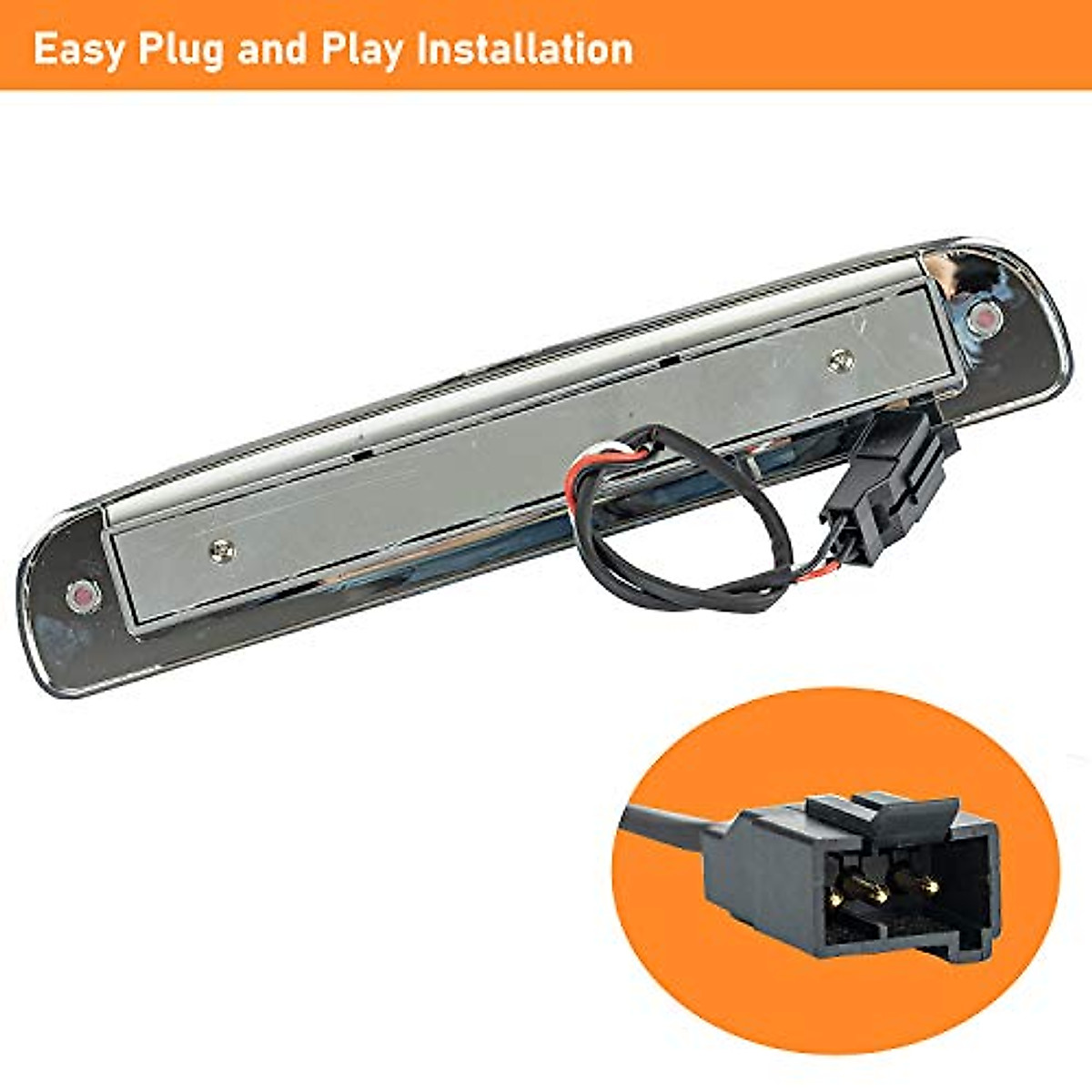 LED Third 3rd Brake Light Replacement for Ford F250 F350 F450 F550 Super Duty/Explorer/Ranger/Mazda B 1999 2000 2001 2002 2003 2004 2005 2006 2007 2008 2009 2010 2011 2012 2013 2014 2015 2016, Red