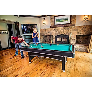Triumph Sports Phoenix 7’ Billiard Table with Table Tennis Conversion Top for a Game of Pool or an Action-Packed Table Tennis Game