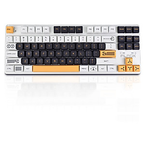 MOLGRIA Virtual War Keycaps 123 Set for Gaming Keyboard, PBT XDA Profile Dye Sublimation Custom Keycaps for Gateron Kailh Cherry MX Switch 104/87/71/61 60 Percent Keyboard(Central Black)