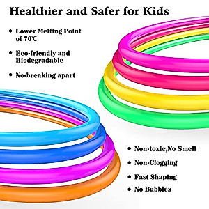 3D Printing Pen PCL Filament Refills 1.75mm, Pack of 20 Colors, Low Melting Temp of 70℃, High-Precision Diameter, Non-Toxic Non-Clogging (200 FT)
