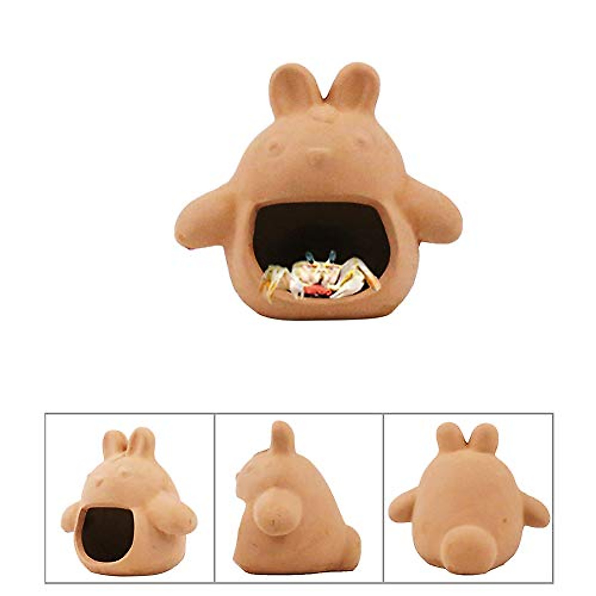 OMEM Reptile Aquarium Decor for Terrarium Ceramics Spider Scorpion Betta Fish Shrimp Crab Humid Hide Habitat Ornaments