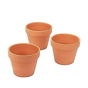 [26 Pack] 4" Planter Nursery Pots Clay Pots Terracotta Pot Clay Ceramic Pottery Planter Cactus Flower Pots Succulent Nursery Pots Garden Terra Cotta Pots with Drainage Hole (4")