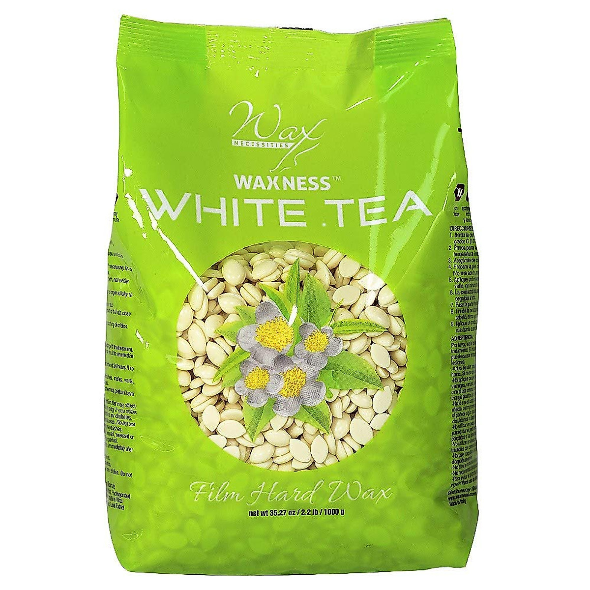Waxness Wax Necessities Film Hard Wax Beads White Tea Cream 2.2 Pound