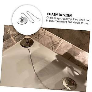 WOONEKY Bath Drainer Stopper Bathtub Kitchen Sink Stopper Bathtub Sink Stopper Bathtub Accessories Bathtub Drain Cover Hair Stopper for Tub Sink Drain Silver