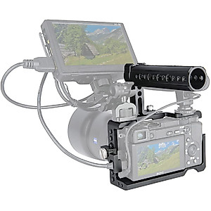 NICEYRIG Camera Cage Kit for Sony A6400/ A6100/ A6300/ A6000, with Cheese Top Handle Cable Lock Clamp