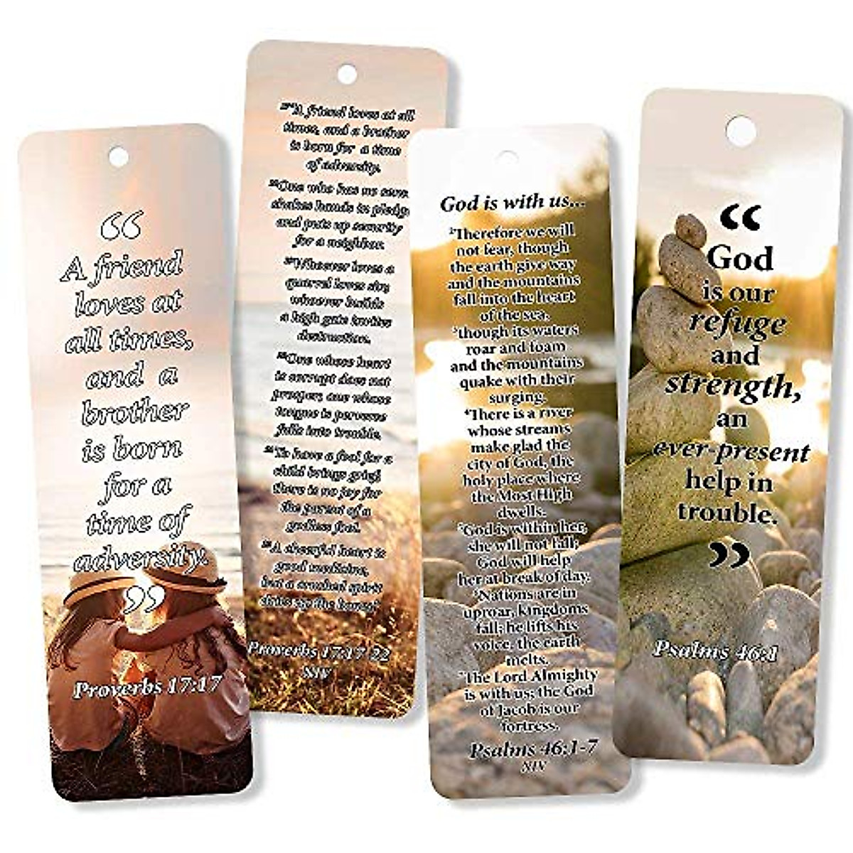 Christian Bookmarks with Popular Bible Verses (30-Pack) - Stocking Stuffers for Adults Teens Kids Men Women Boys Girls - Baptism Mission Evangelism Bible Study Church Supplies