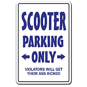 SCOOTER PARKING Sign redneck hillbilly nickname Dixie country southern | Indoor/Outdoor | 14" Tall Plastic Sign