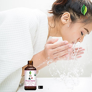 SVA Organics Rose Water 4oz (118 ml) Refreshing Rose Water Spray for Skin Care, Skin Hydration, Bath, Soaps, Haircare & Aromatherapy
