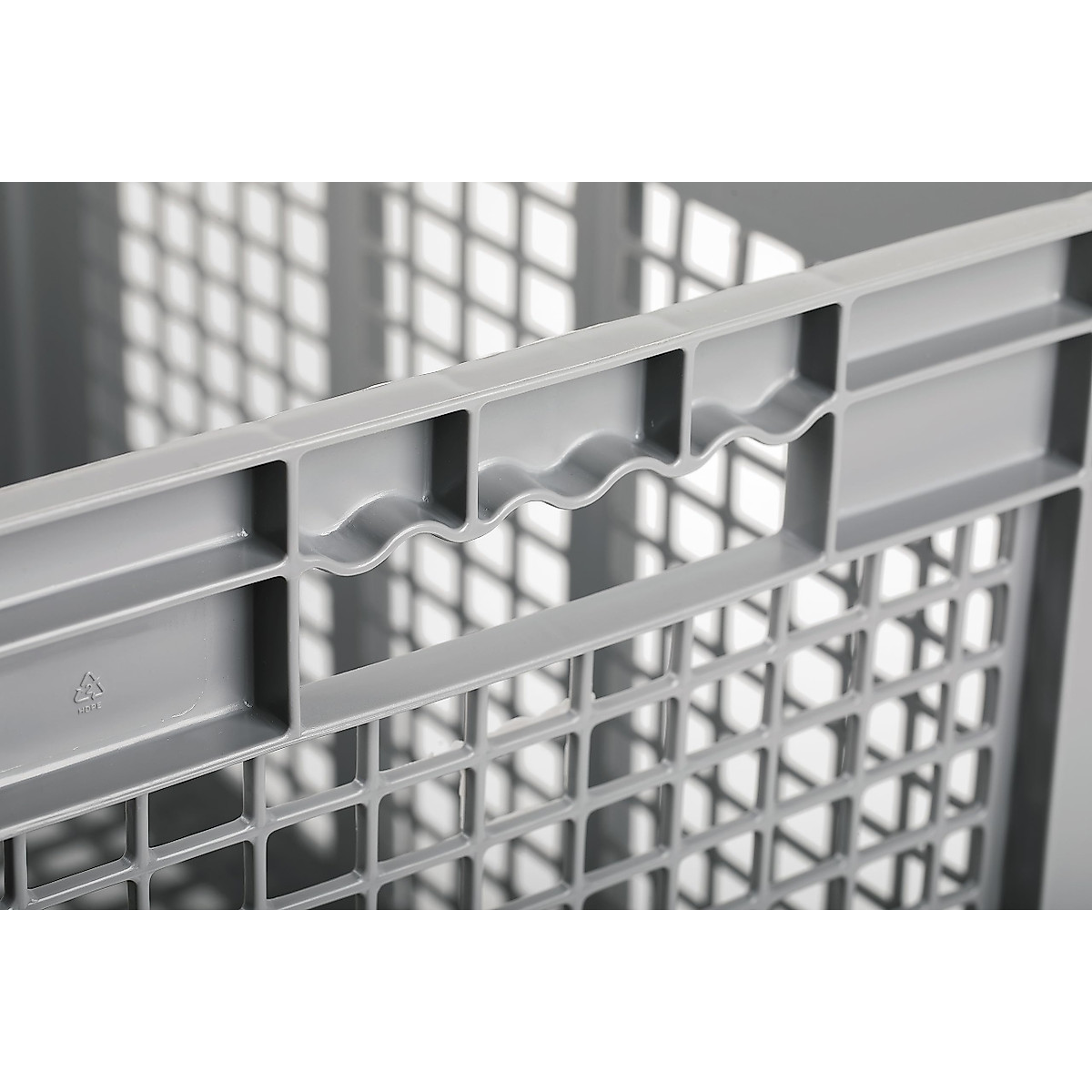 Hudson Exchange 24 x 16 x 12 (3 Pack) Mesh Straight Wall Handled Storage Container Tote, Gray