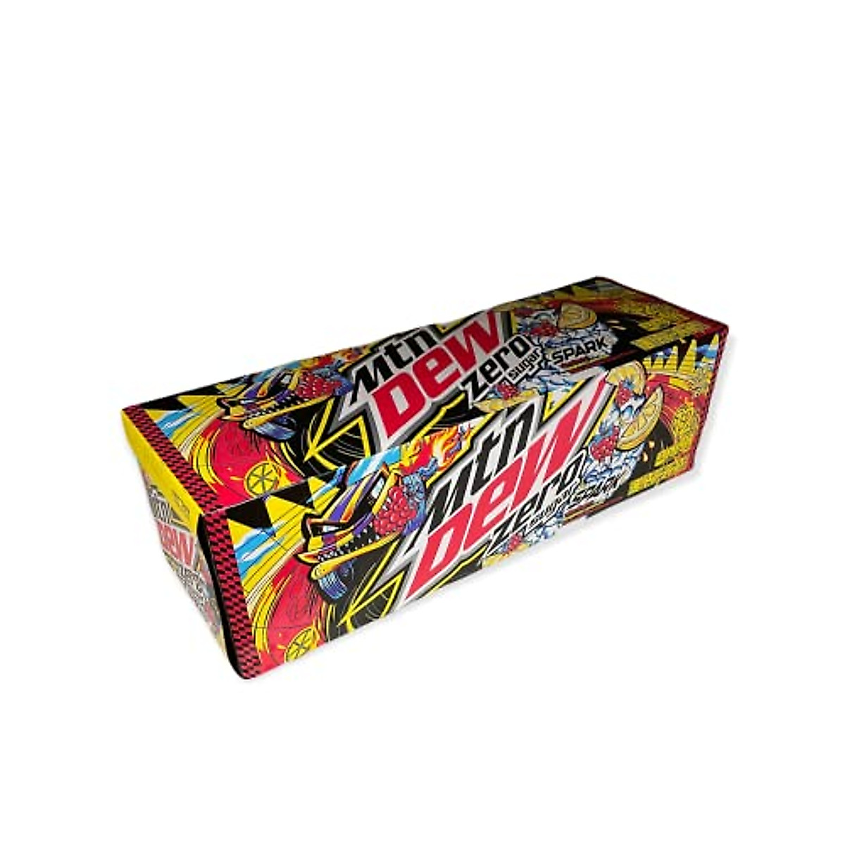Pepsi Co Mountain Dew Spark, the Dew with a blast of Raspberry Lemonade by Munchie Box (Pack of ( 12 ) Cans 12 oz Spark Zero)