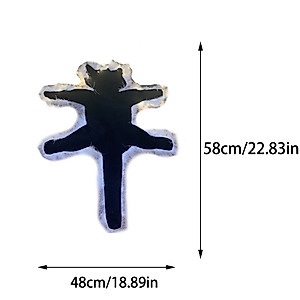 FQQWEE 23 Inch Cat Plush Carpet, Light up Fried Cat Rug Funny Christmas Lights Decoration, Furry Cat Blanket Area Rug, Plush Cat Rug Carpet for Home Bedroom Livingroom Xmas Decor(Warm light)