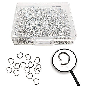 600 Pcs Silver Plated Jump Rings Split Rings Circle Clasp Connecting Rings Jewelry Necklace Bracelet Pendant Choker Charm Loops DIY Craft Earring Making Supplies (6 mm)