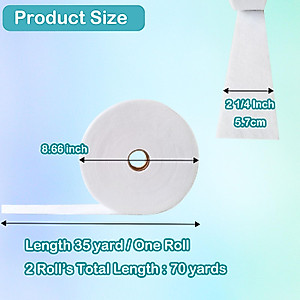 2 Roll Jelly Roll Batting Strip 2 1/4 Inch Cotton Blend Fleece Batting On A Roll Total 70 Yards for Jelly Roll Rugs,Throw Rugs,Braided Rug