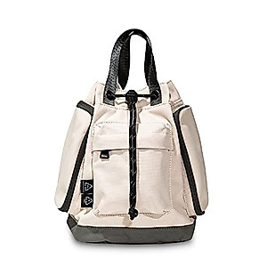 Doughnut Pyramid Tiny Nomad Series 2L 2-in-1 Hanging Toiletry Travel Girls Lightweight Casual Daypacks Bag Backpack (Stone)