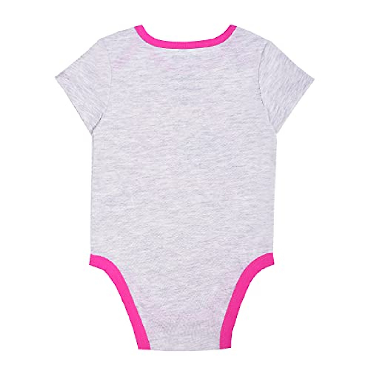 Nickelodeon Baby Shark Girls’ 3 Pack Short Sleeve Bodysuit for Newborn and Infant – Pink/Grey